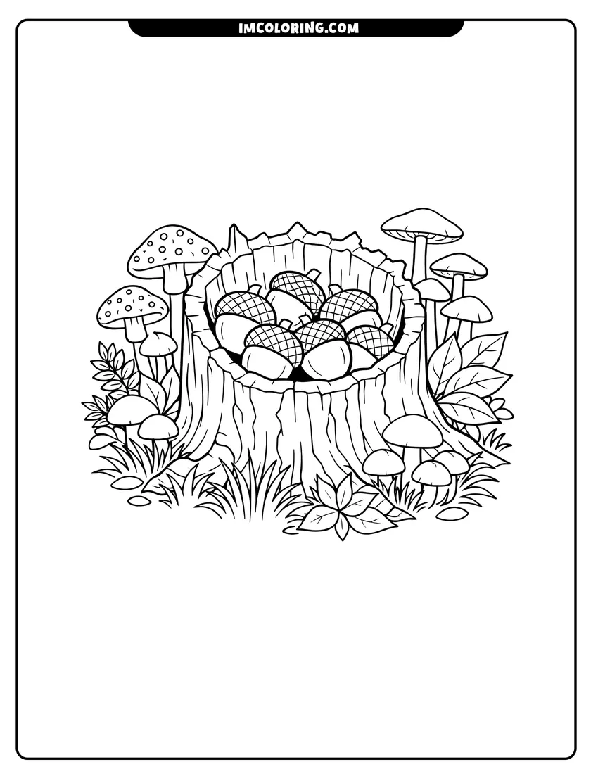 Acorn Coloring Pages (Free Printable PDFs) | ImColoring