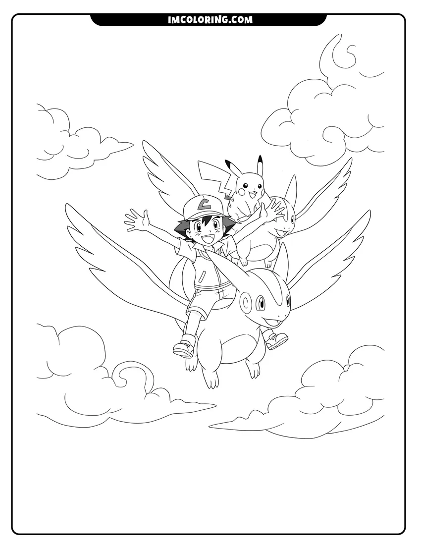 Ash Ketchum Coloring Pages (Free Printable PDFs) | ImColoring