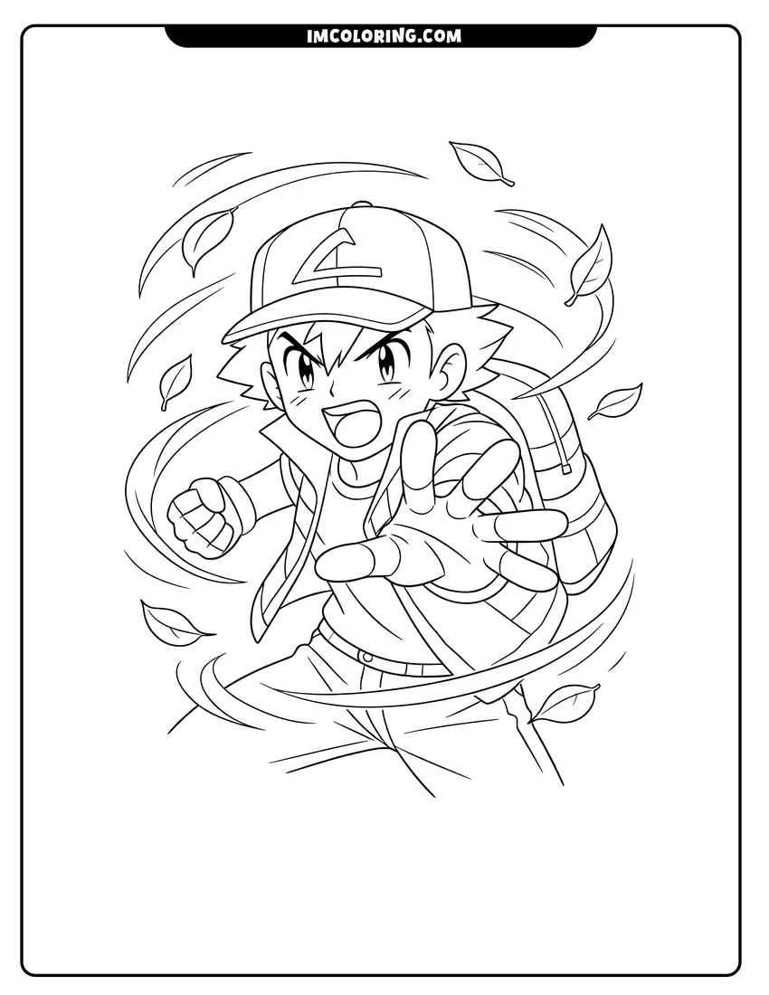 Ash Ketchum Coloring Pages (Free Printable PDFs) | ImColoring