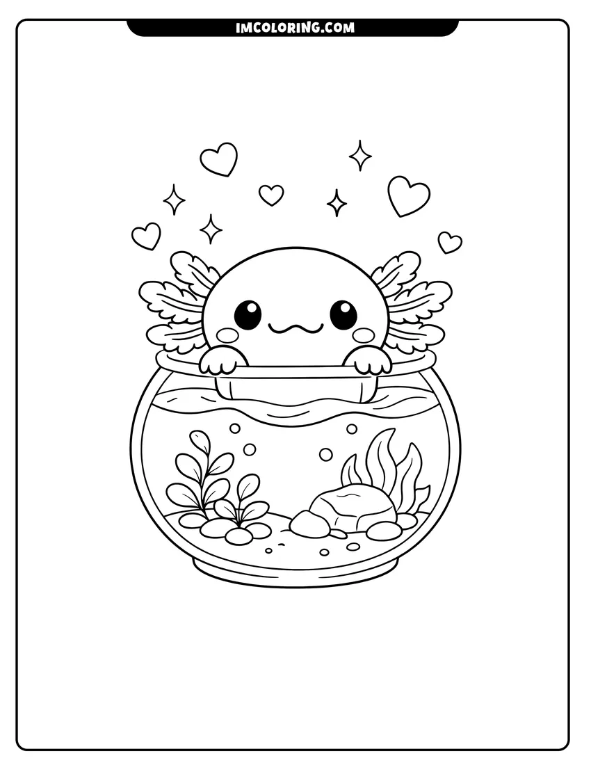 Axolotl Coloring Pages (Free Printable PDFs) | ImColoring