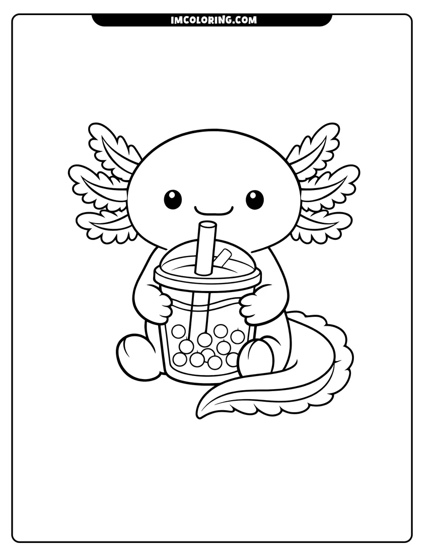 Axolotl Coloring Pages (Free Printable PDFs) | ImColoring