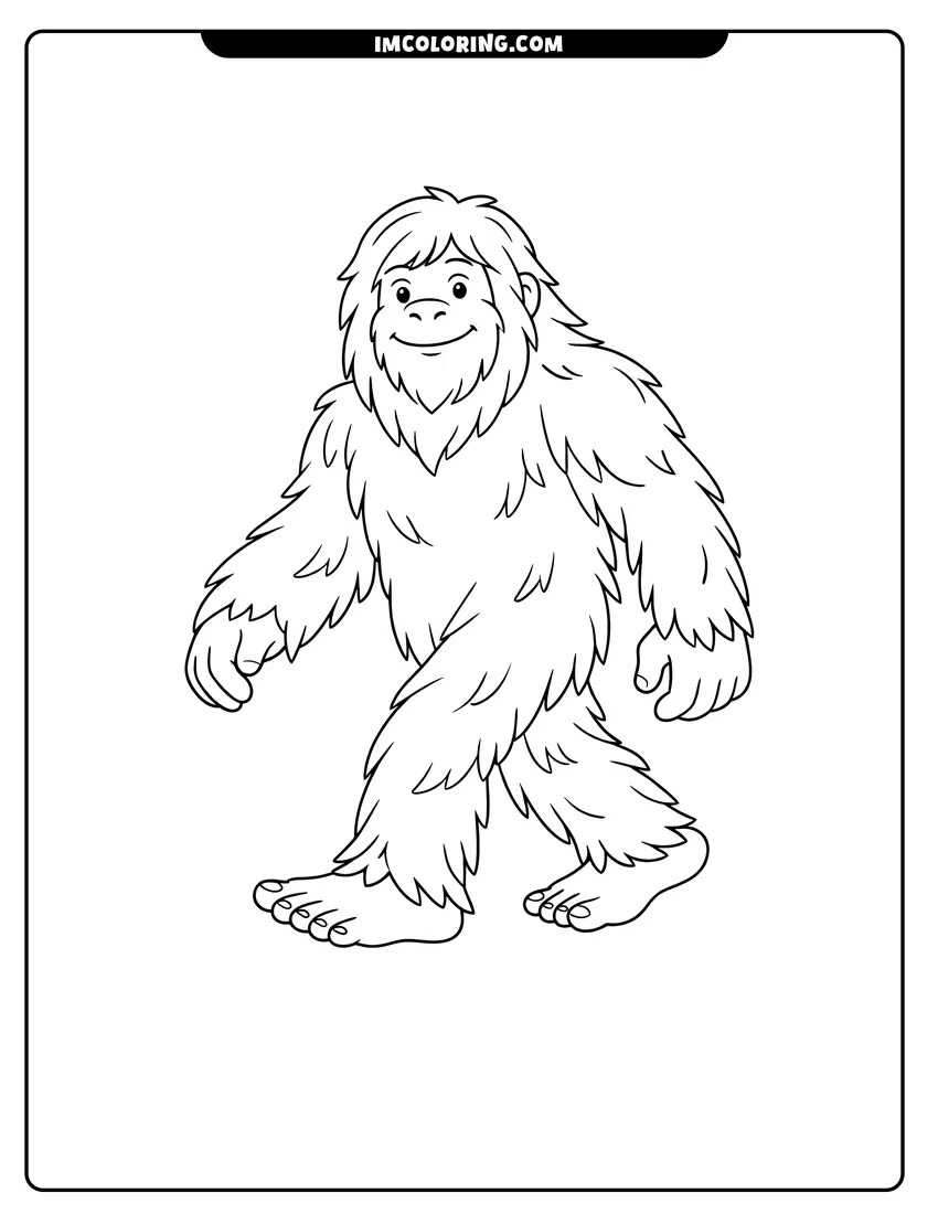 Bigfoot Yeti Coloring Pages (Free Printable PDFs) | ImColoring