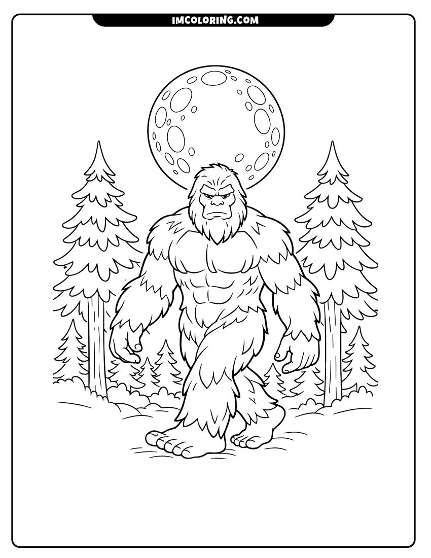Bigfoot Yeti Coloring Pages (Free Printable PDFs) | ImColoring