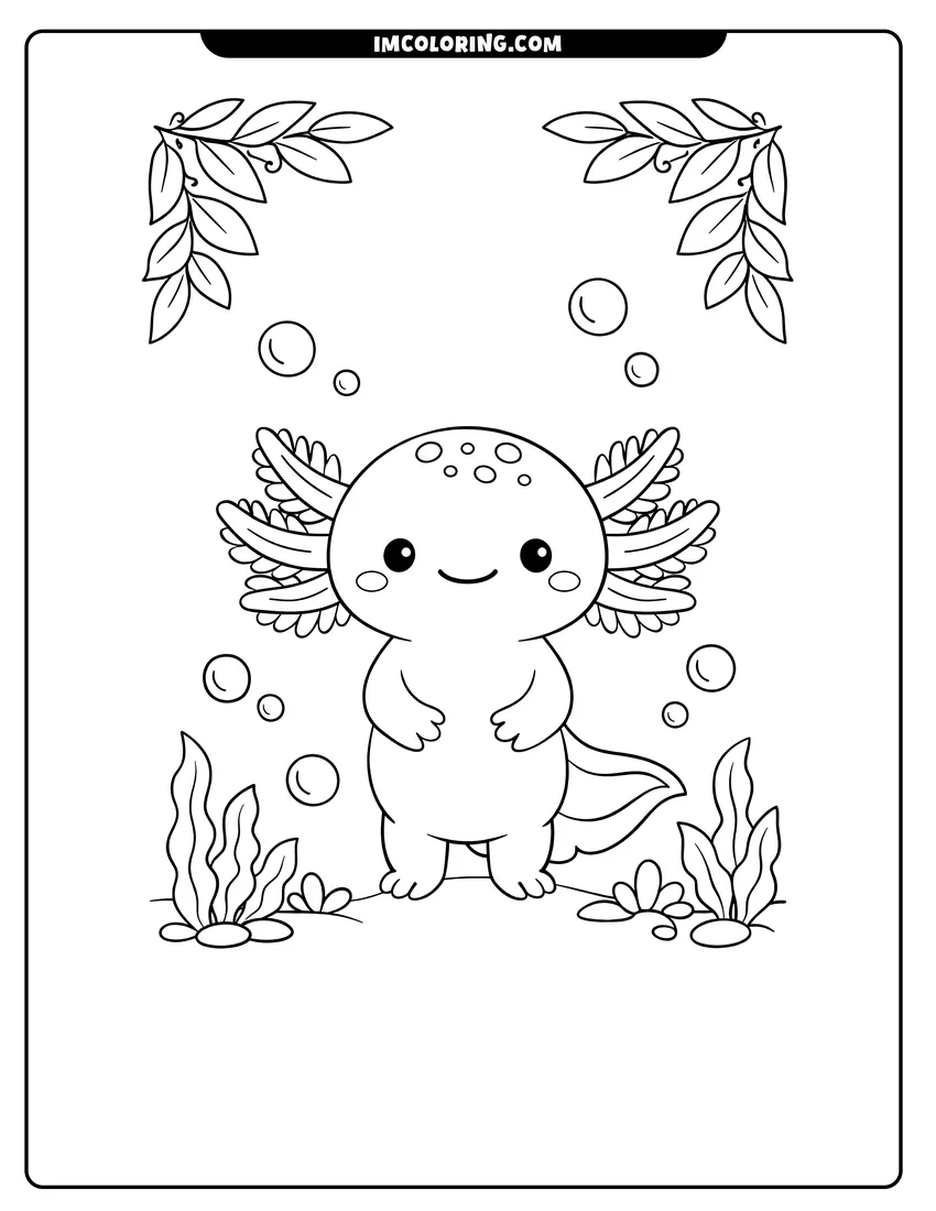 Axolotl Coloring Pages (Free Printable PDFs) | ImColoring
