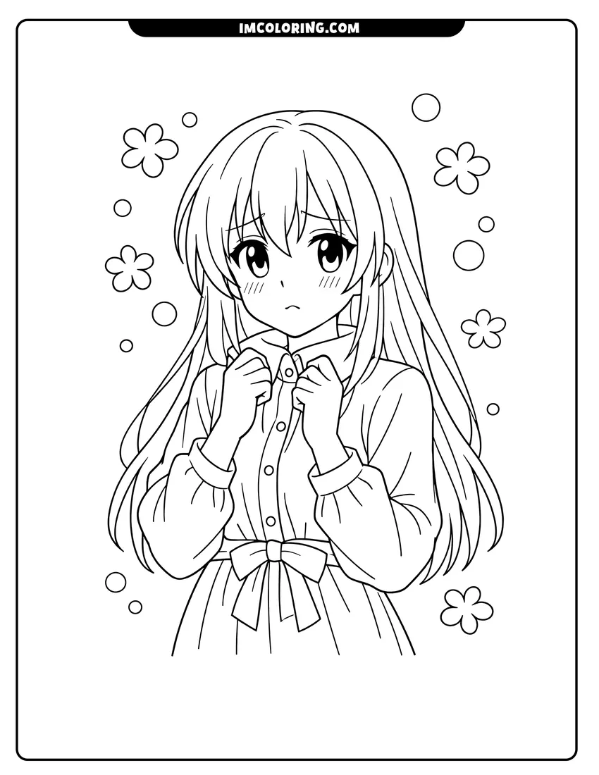 Anime Girl Coloring Pages (Free Printable PDFs) | ImColoring